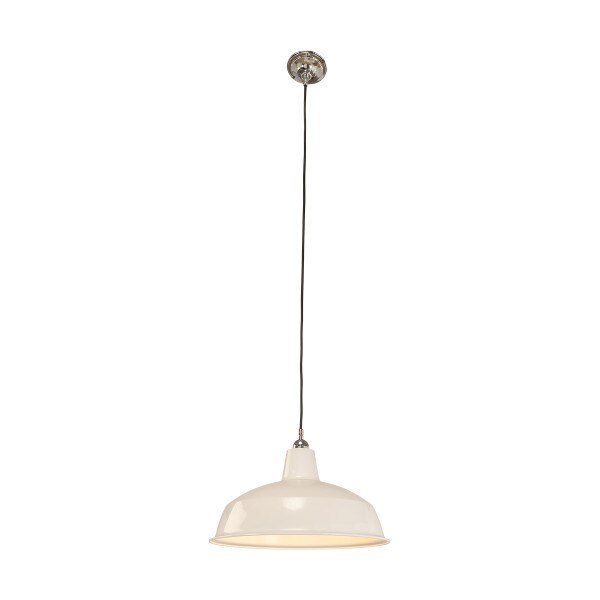 LI | 420mm Warehouse White On Cloth Cord Chrome